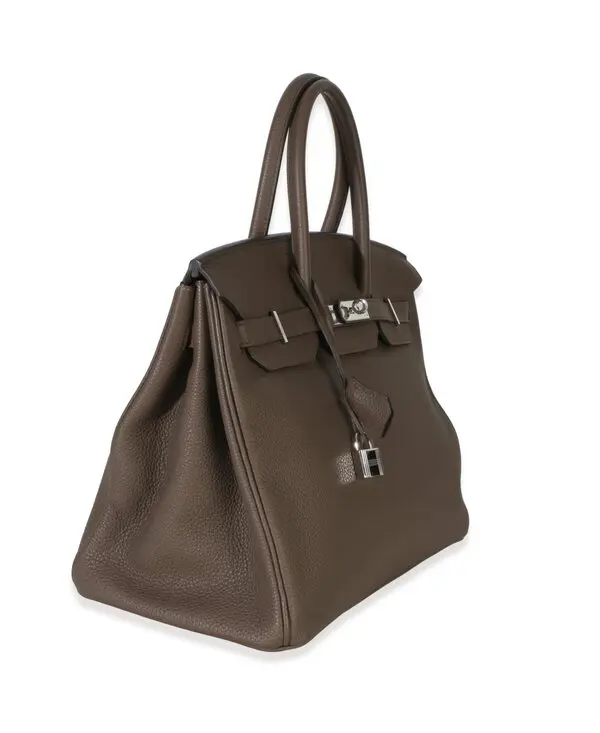 Hermès Birkin 35 Leather Handbag - Gray