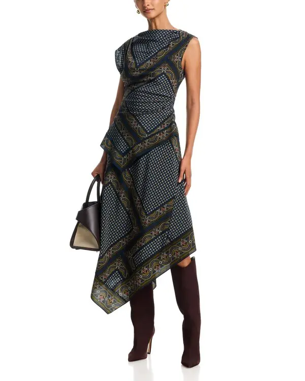 Veronica Beard Hartley Asymmetric Midi Skirt