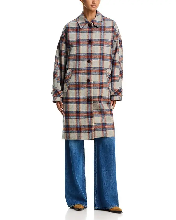 Veronica Beard Laurent Wool Blend Dickey Coat - Heather Grey
