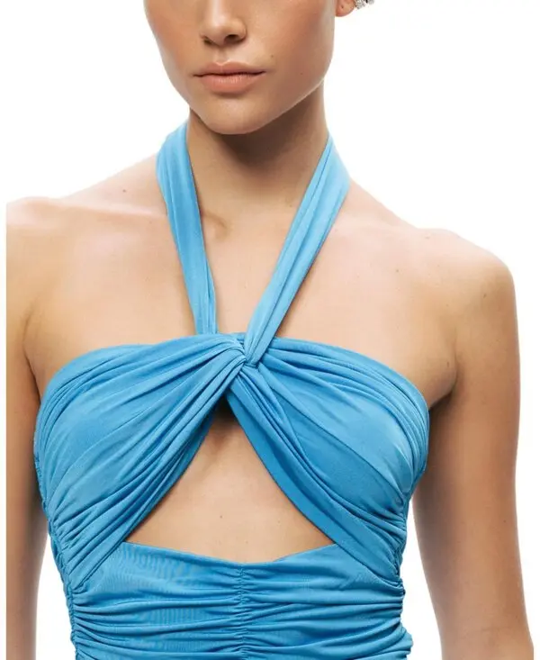 NOCTURNE Cut-out Draped Blouse