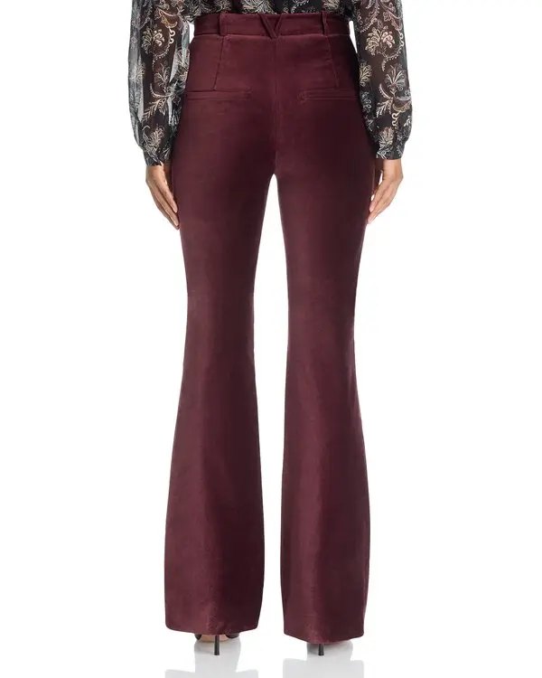 Veronica Beard Gracie Flare Leg Pants - Burgundy