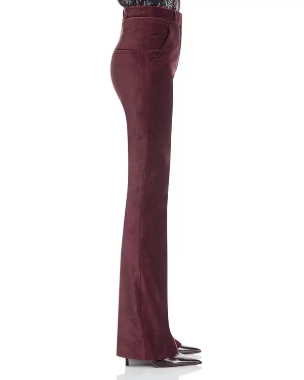 Veronica Beard Gracie Flare Leg Pants - Burgundy