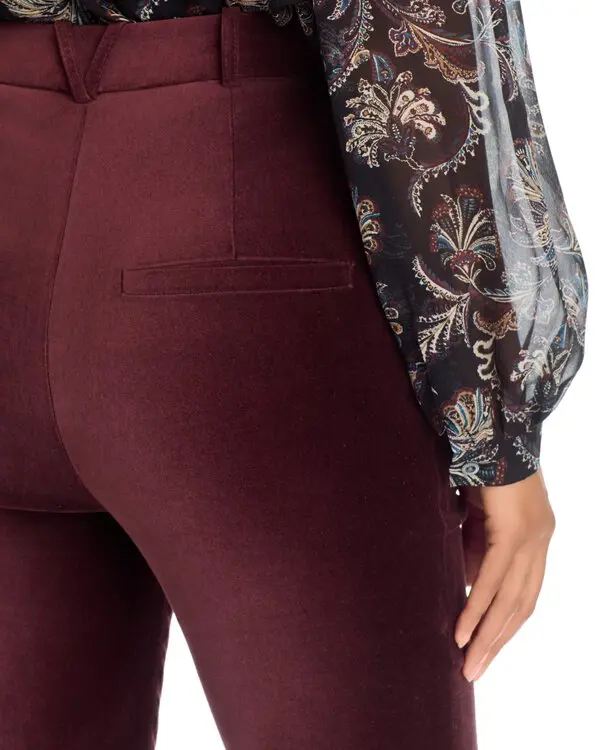 Veronica Beard Gracie Flare Leg Pants - Burgundy