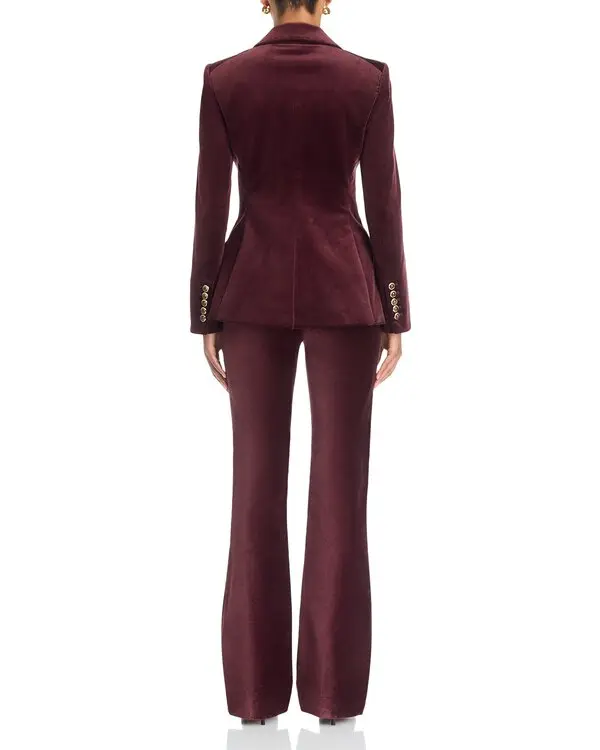 Veronica Beard Gracie Flare Leg Pants - Burgundy