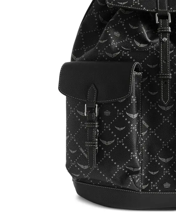 Zadig&Voltaire Medium Monogram Coated Canvas Backpack