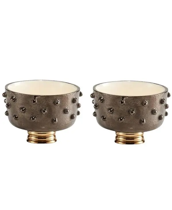 LUNARES Djembe Mini Round Bowl Set Of 2