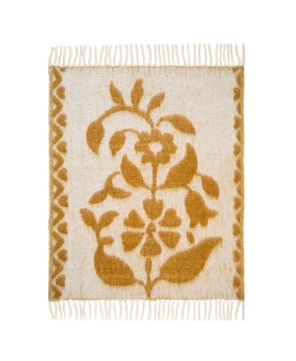 ZSA ZSA ZSU Ropar Fringed Jacquard Acrylic Wool Throw, 54 X 71