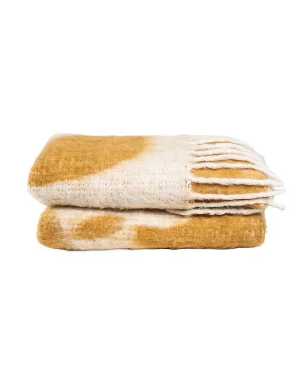 ZSA ZSA ZSU Ropar Fringed Jacquard Acrylic Wool Throw, 54 X 71