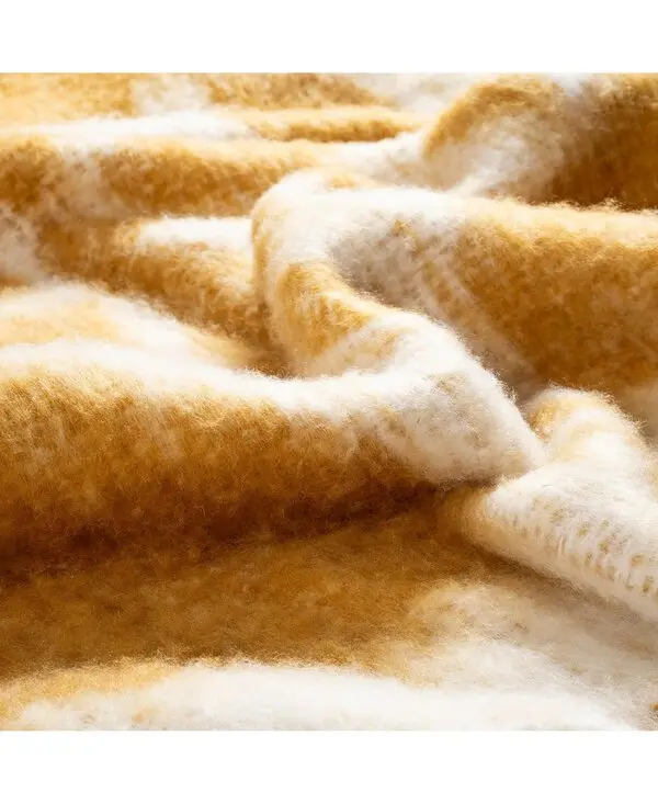 ZSA ZSA ZSU Ropar Fringed Jacquard Acrylic Wool Throw, 54 X 71