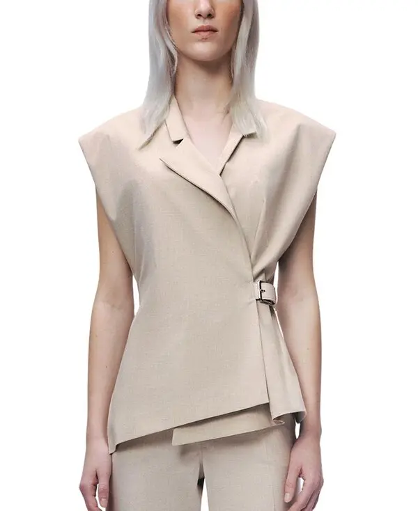 NOCTURNE Belted Double Breasted Vest