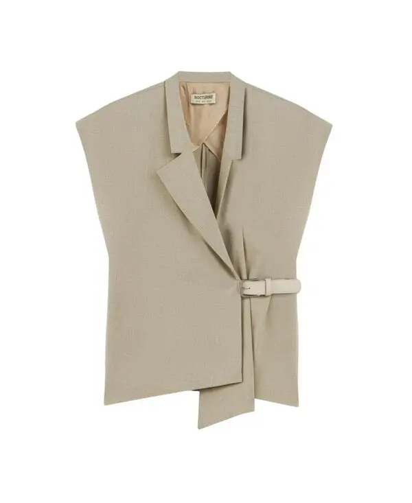 NOCTURNE Belted Double Breasted Vest