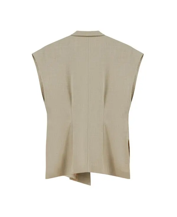 NOCTURNE Belted Double Breasted Vest