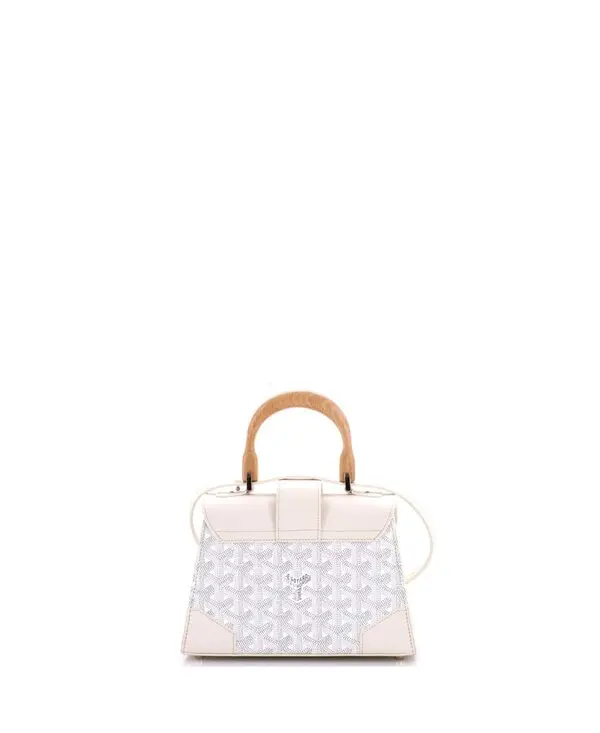 Goyard Structured Saigon Top Handle Bag Coated Canvas With Leather