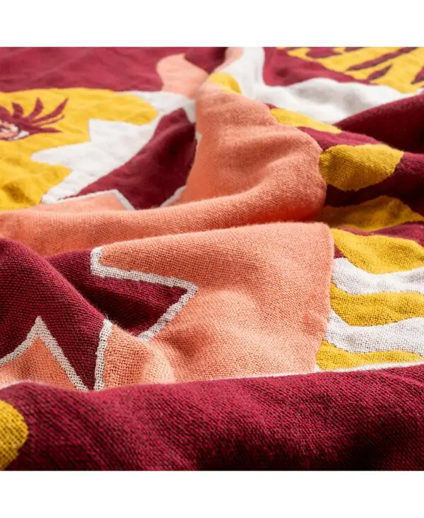 ZSA ZSA ZSU Novelas Fringed Jacquard Throw Energy, 54 X 71