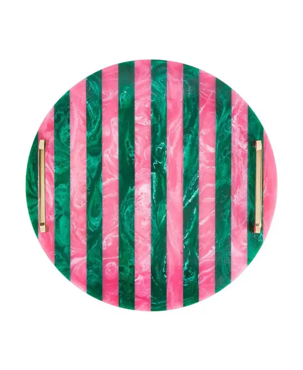 ZSA ZSA ZSU Tanda Resin Round Tray, 14 X 14 X 2.5