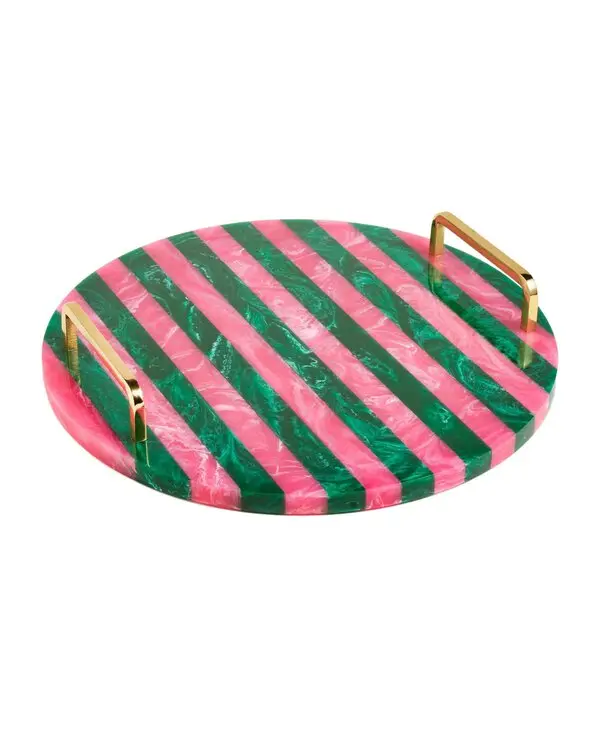 ZSA ZSA ZSU Tanda Resin Round Tray, 14 X 14 X 2.5