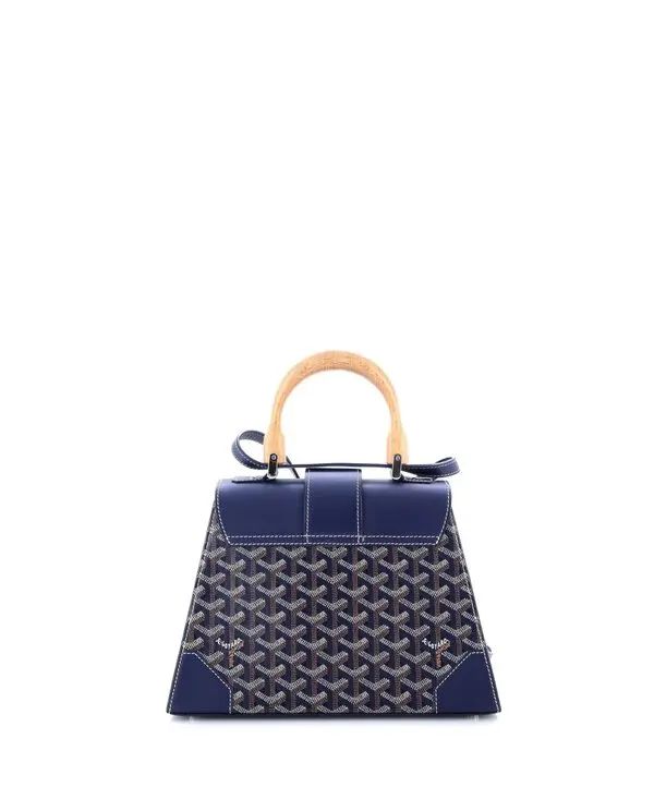 Goyard Pm Saigon Top Handle Bag Coated Canvas With Leather