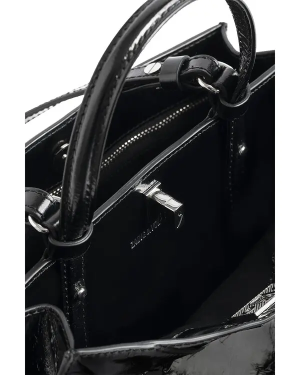 Zadig&Voltaire Jack Mini Vintage Patent Leather Top Handle Bag