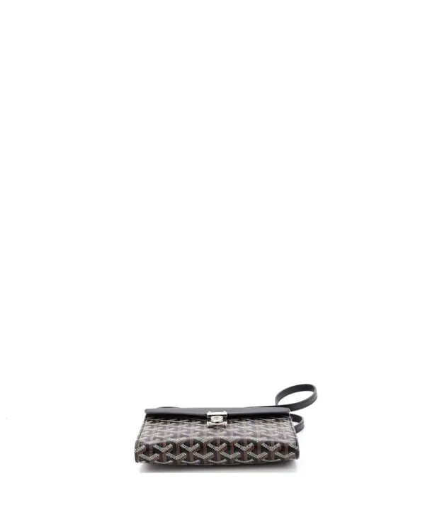 Goyard Chypre Wallet On Strap Coated Canvas With Leather