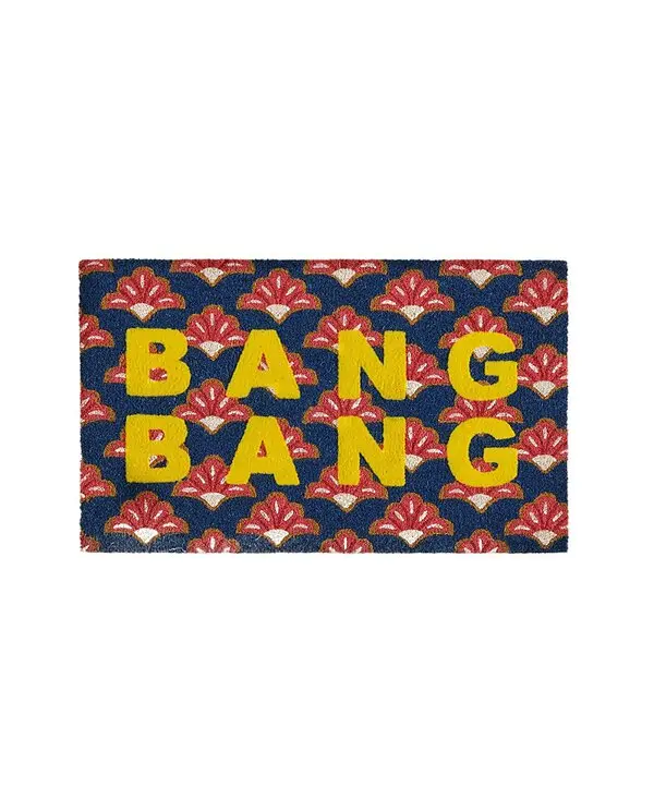 ZSA ZSA ZSU Kerala Bang Bang Coir Doormat, 18 X 30 - Blue