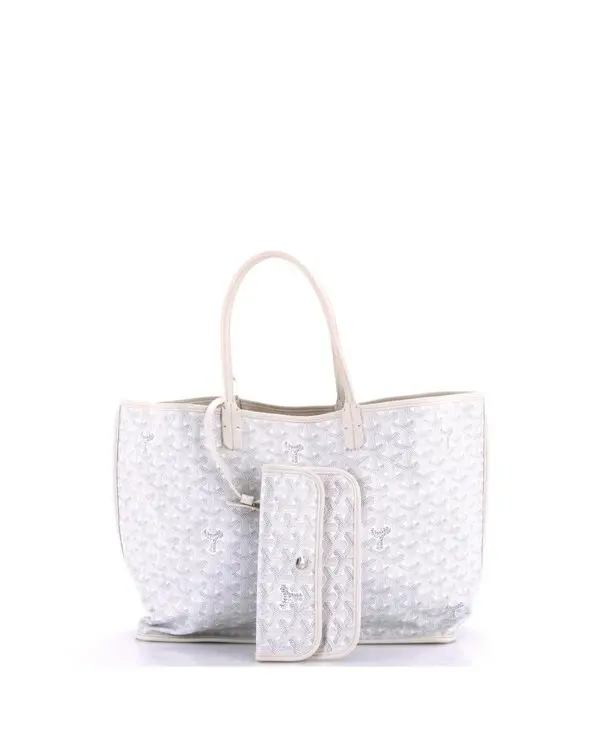 Goyard Pm Anjou Reversible Tote Coated Canvas - White