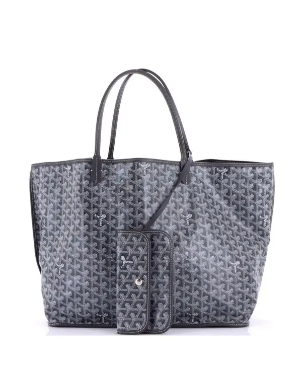 Goyard Gm Anjou Reversible Tote Coated Canvas - Gray