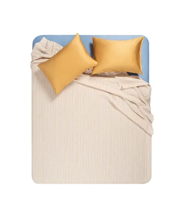 ZSA ZSA ZSU Nilufer Cotton Linen Striped King Blanket, 94 X 87