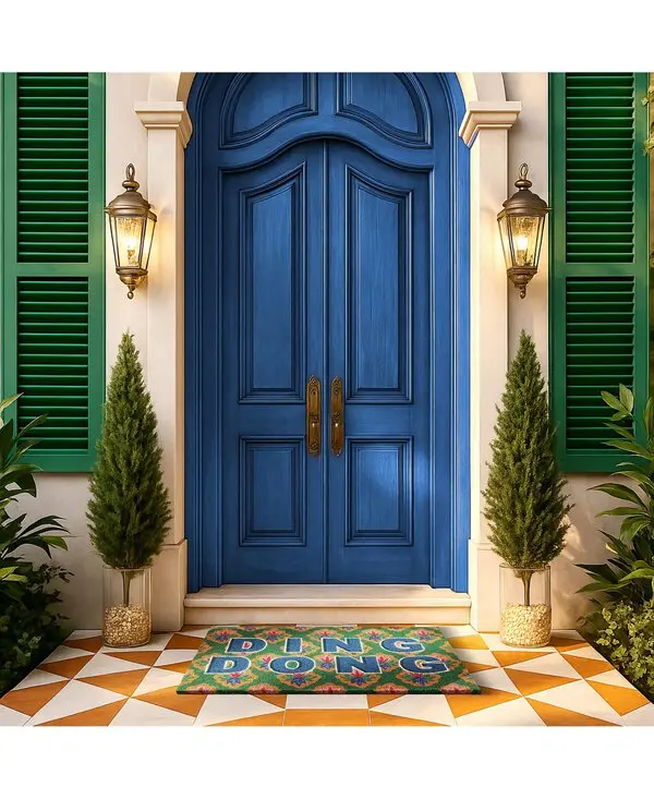 ZSA ZSA ZSU Kerala Ding Doong Coir Doormat, 18 X 30