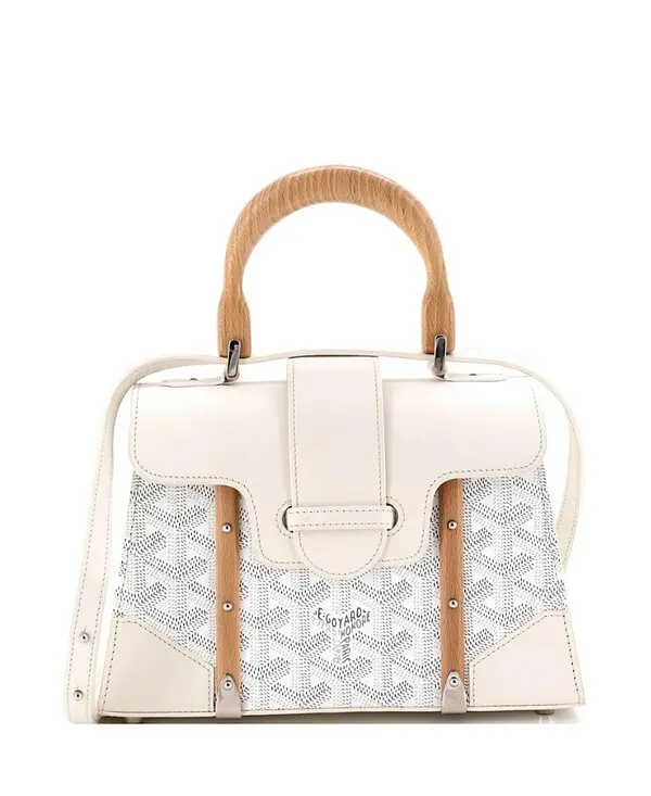 Goyard Structured Saigon Top Handle Bag Coated Canvas With Leather