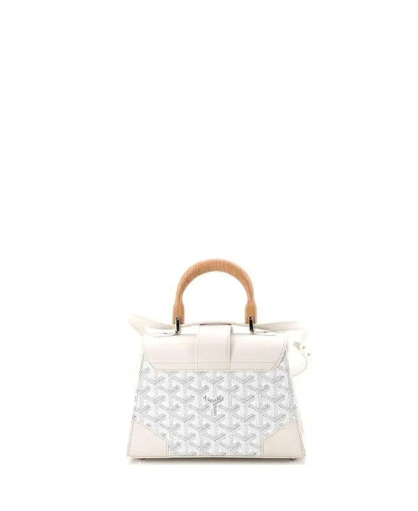 Goyard Structured Saigon Top Handle Bag Coated Canvas With Leather