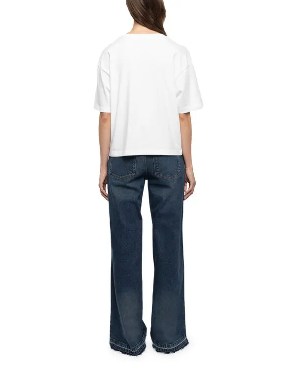 Zadig&Voltaire Taida Bc Heart Rhinestone Tee - White