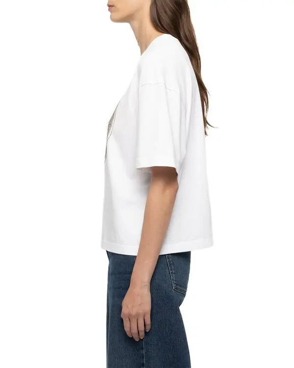 Zadig&Voltaire Taida Bc Heart Rhinestone Tee - White