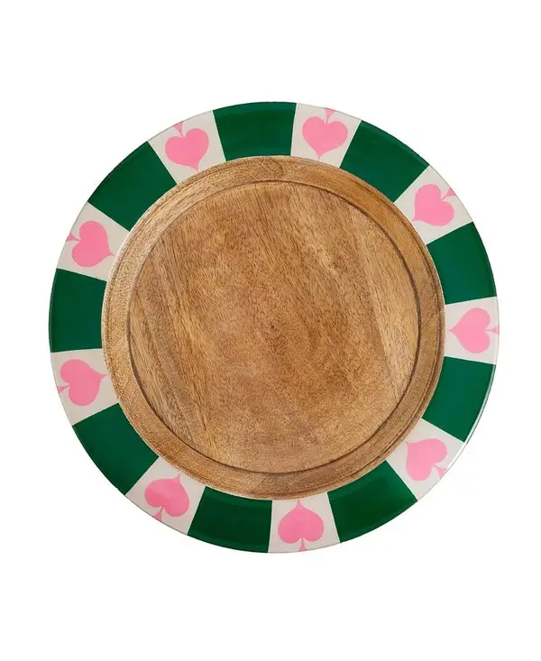 ZSA ZSA ZSU Lakri Mango Wood Charger, 13 X 13