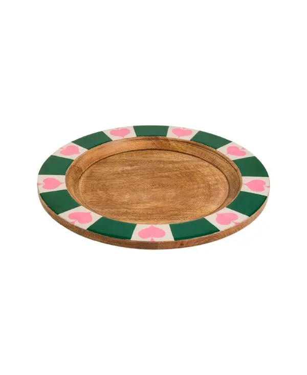 ZSA ZSA ZSU Lakri Mango Wood Charger, 13 X 13