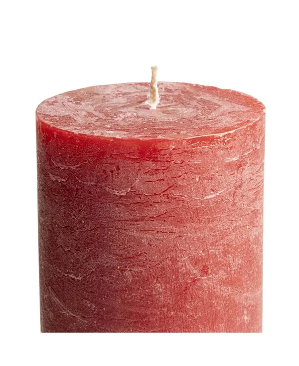 ZSA ZSA ZSU Deurne Pillar Candle Set Of 2, 0.38 Oz - Red