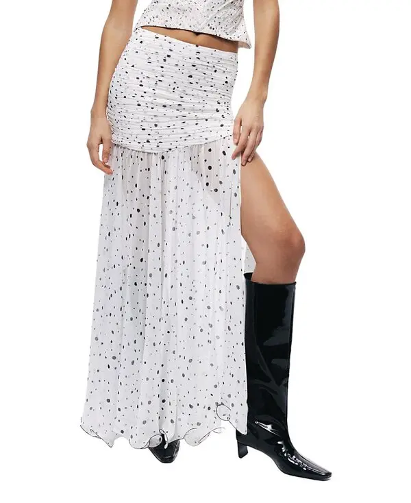NOCTURNE Slit Detail Maxi Skirt