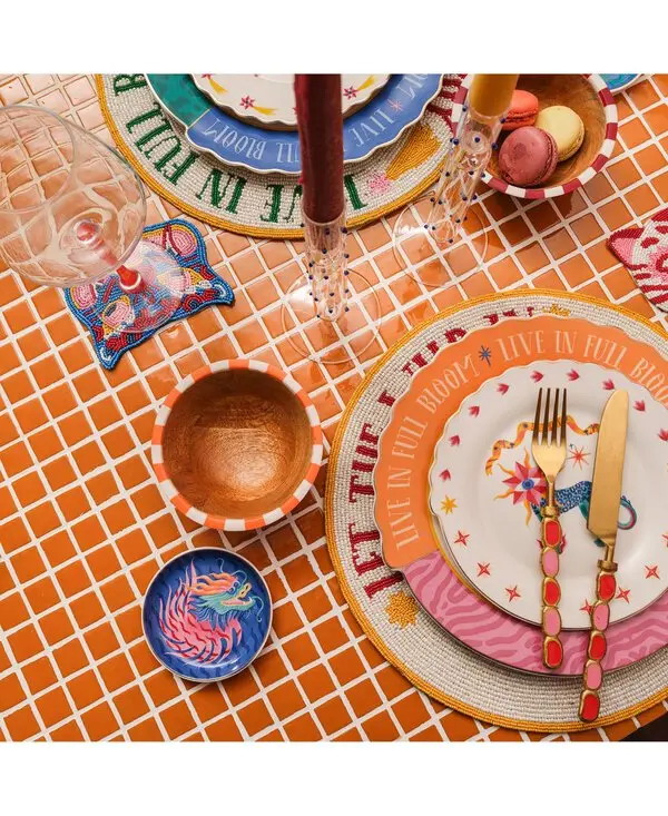 ZSA ZSA ZSU Dadri Beaded Placemat Wild, 14 L