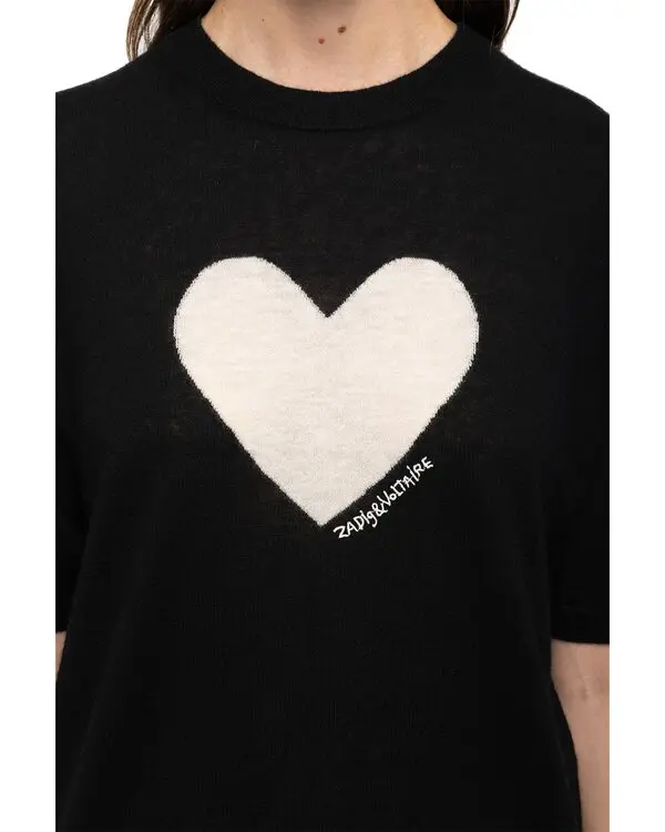 Zadig&Voltaire Idaz Cp Heart Jacquard Cashmere Tee