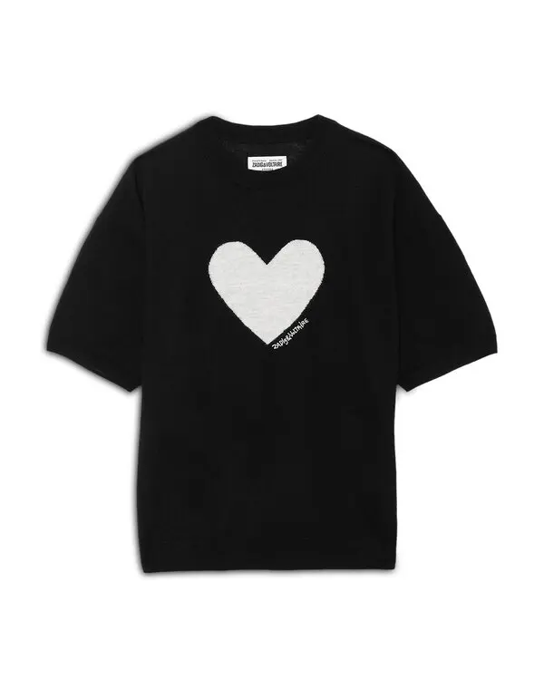 Zadig&Voltaire Idaz Cp Heart Jacquard Cashmere Tee