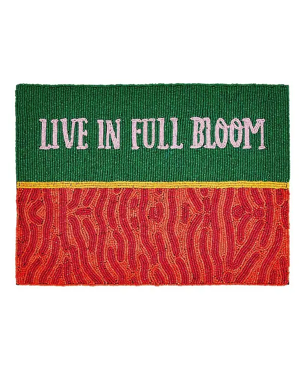 ZSA ZSA ZSU Dadri Beadded Placemat Bloom, 12 X 16