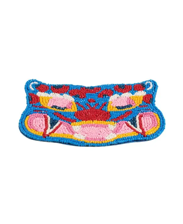 ZSA ZSA ZSU Dadri Beaded Coaster, 4 X 3 - Blue