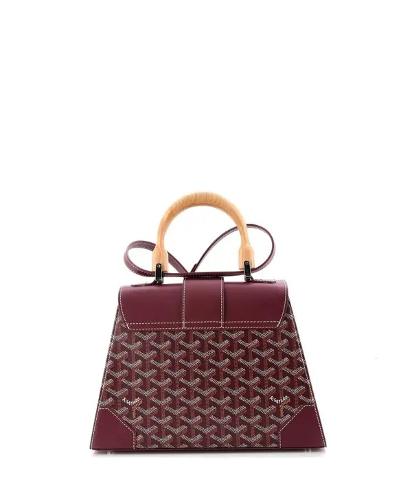 Goyard Pm Saigon Top Handle Bag Coated Canvas With Leather