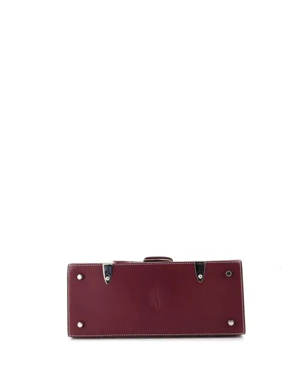 Goyard Pm Saigon Top Handle Bag Coated Canvas With Leather