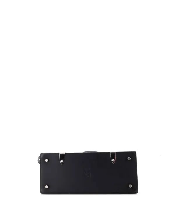 Goyard Pm Saigon Top Handle Bag Coated Canvas With Leather - Black