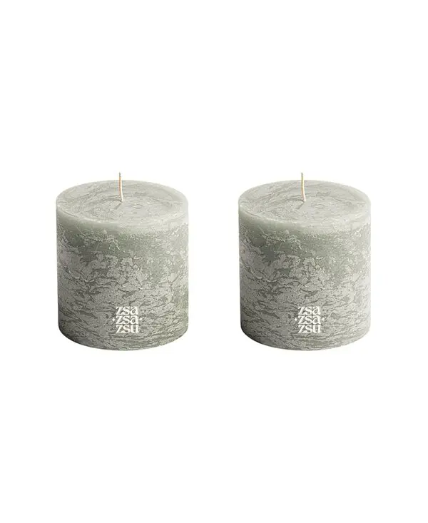 ZSA ZSA ZSU Deurne Pillar Candle, Set Of 2, 3.5