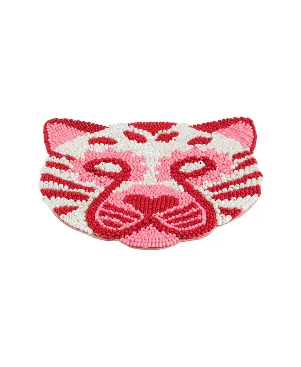 ZSA ZSA ZSU Dadri Beaded Coaster Tiger, 4 - Pink