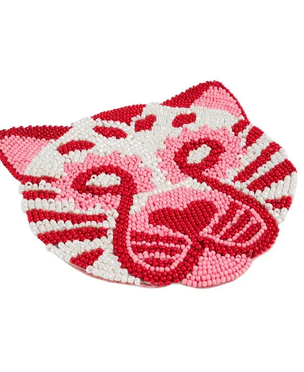 ZSA ZSA ZSU Dadri Beaded Coaster Tiger, 4 - Pink