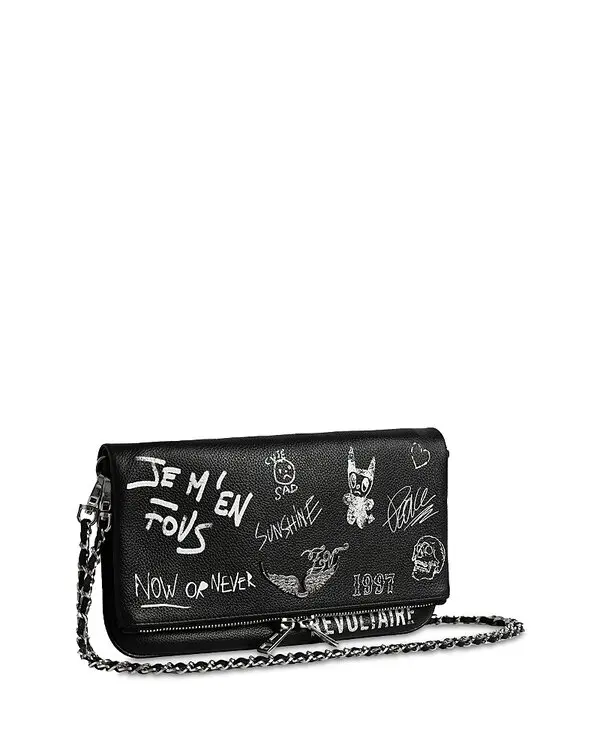 Zadig&Voltaire Rock Arty Tag Leather Shoulder Bag