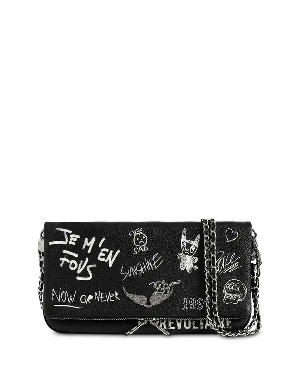 Zadig&Voltaire Rock Arty Tag Leather Shoulder Bag