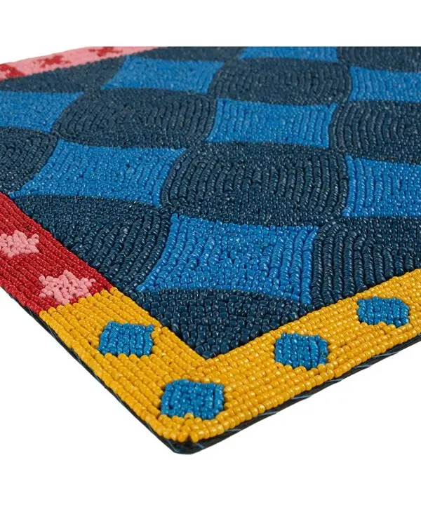 ZSA ZSA ZSU Dadri Beaded Placemat Geometric, 12 X 16